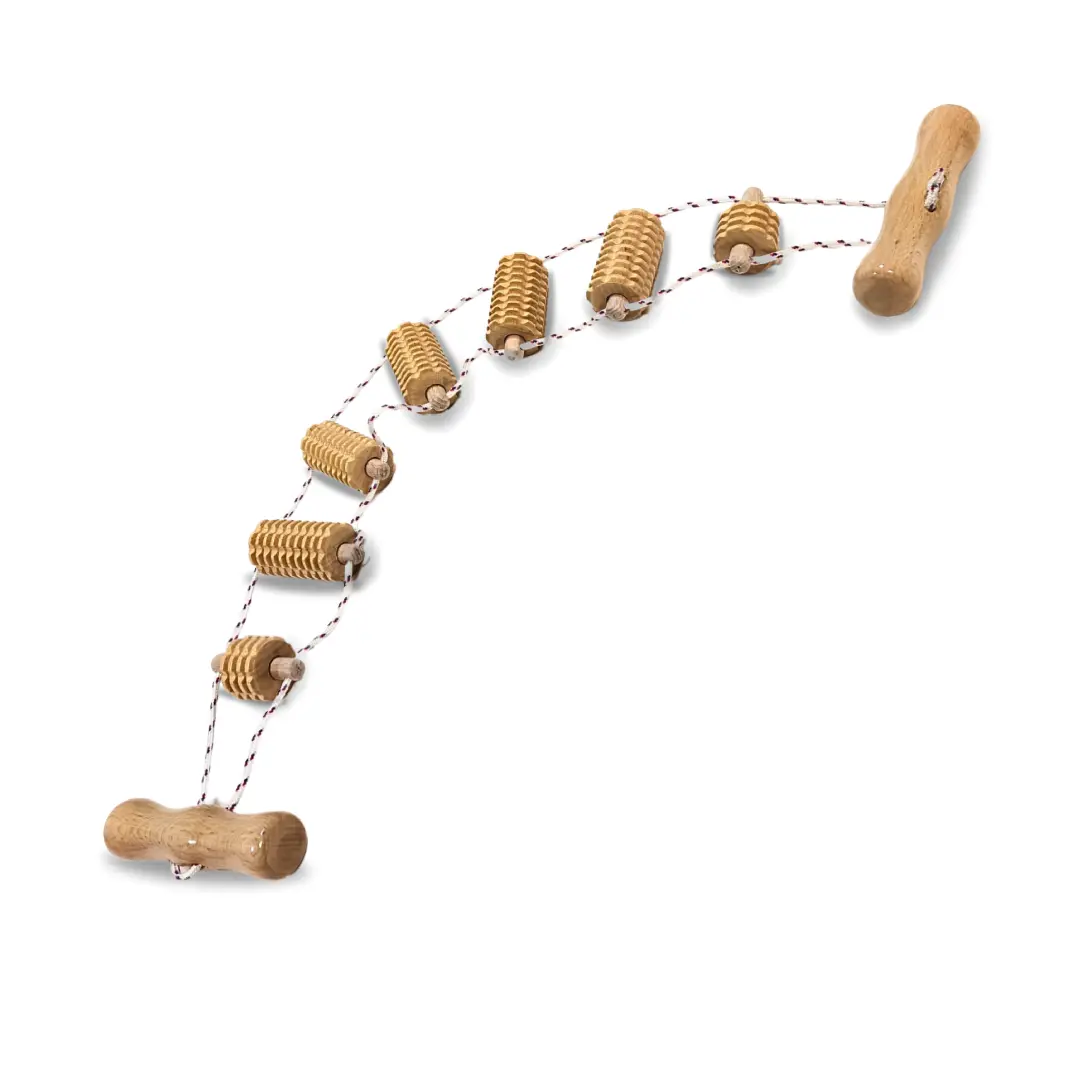Back Massage Roller Rope - short (2.12.) - Maderotherapy Beauty